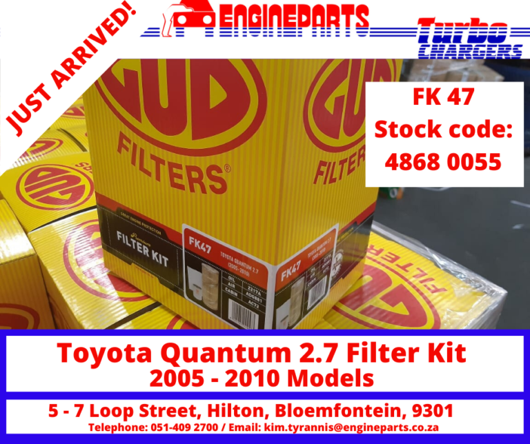 GUD- Toyota Quantum 2.7 Filter Kit – Engine Parts